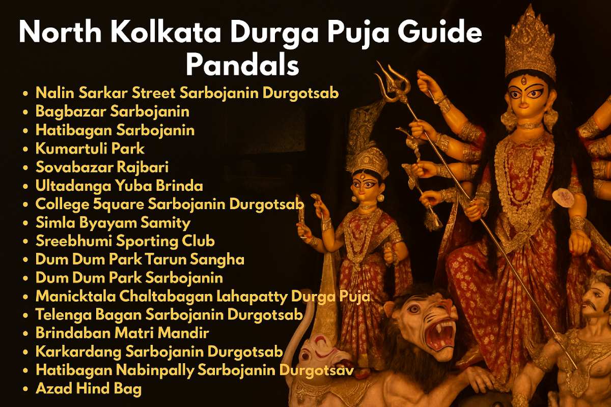 North Kolkata Durga Puja List 2025 – Famous Pandals Puja Guide