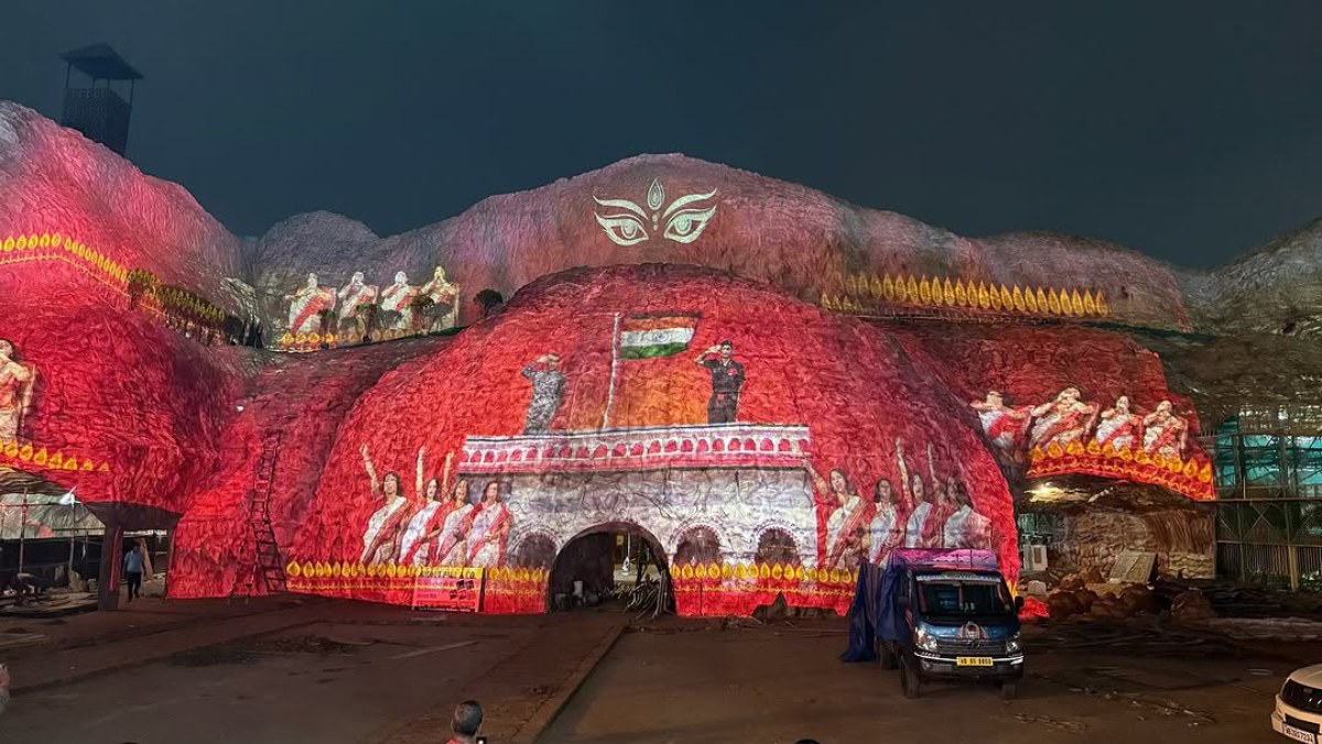 Operation Sindoor Theme at Santosh Mitra Square Durga Puja